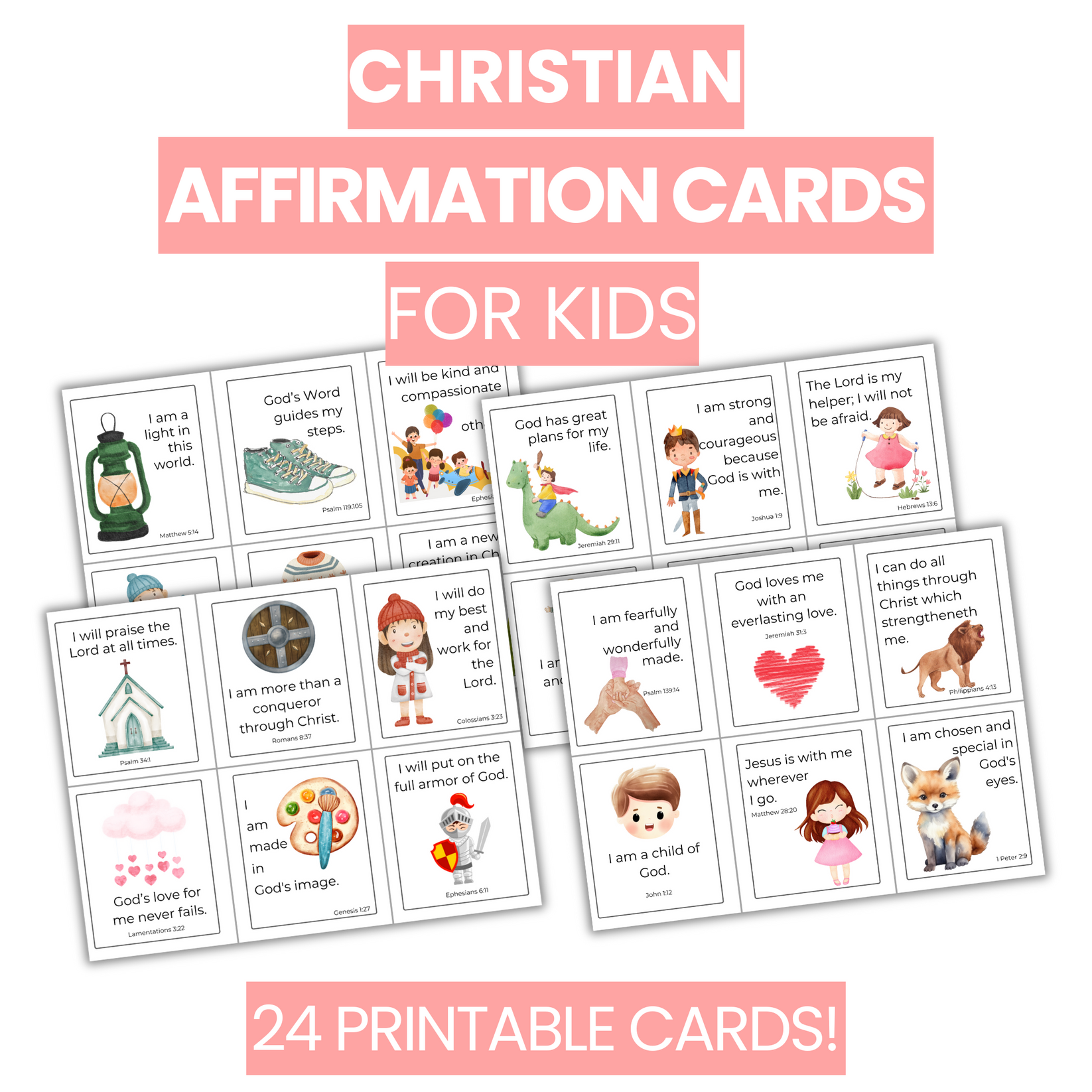 Christian Affirmation Cards for Kids – Flourishing Mama
