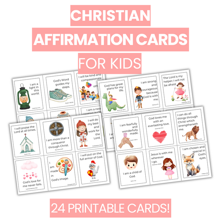 Christian Affirmation Cards for Kids – Flourishing Mama