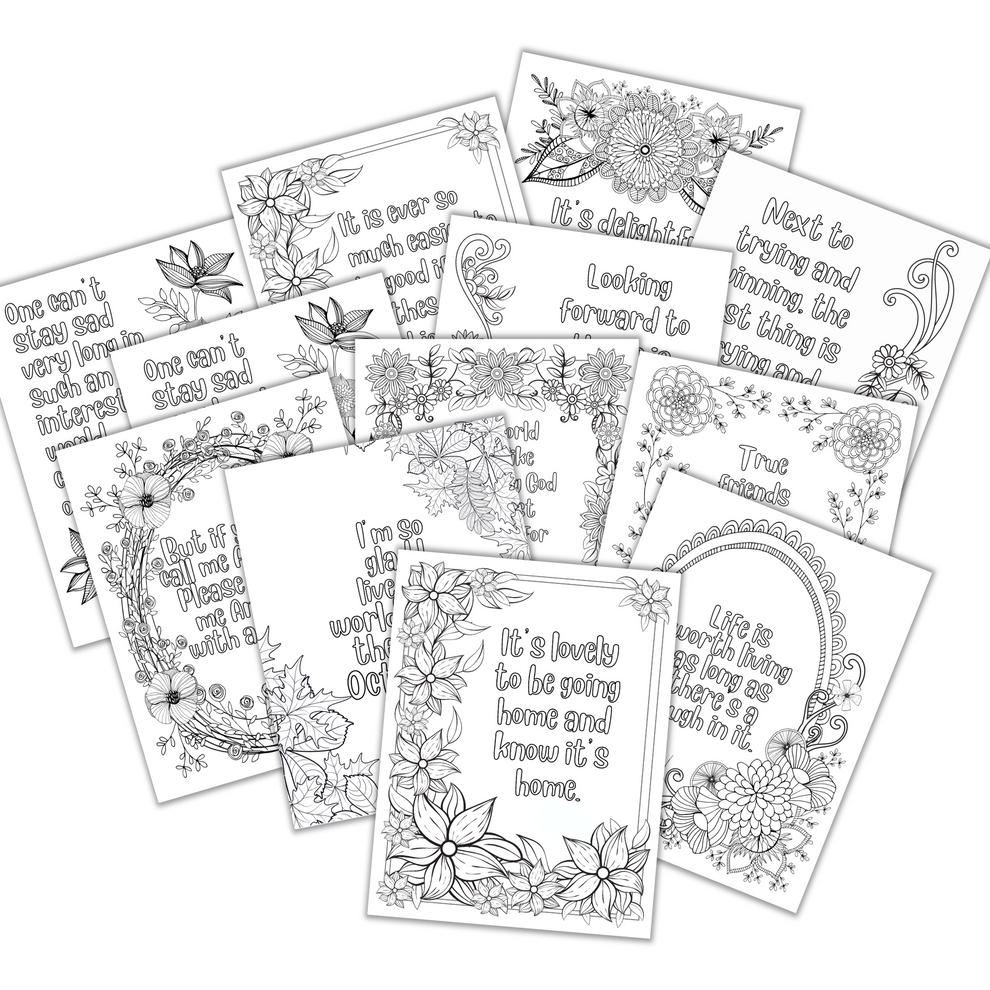 Anne of Green Gables Quotes Coloring Pages – Flourishing Mama
